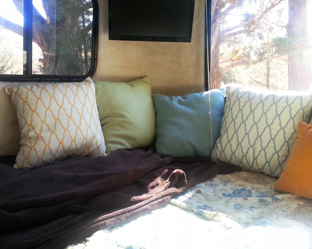 Travel Trailer Camping at Serrano Campground, Big Bear Lake, California ...